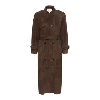 MY ESSENTIAL WARDROBE Taramw Wildleder Trenchcoat - - Coats - Damen - Braun - S
