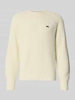 Lacoste Regular Fit Strickpullover aus reiner Wolle