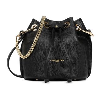 Lancaster Femme, Sacs, Noir, Taille: ONE Size Sac &agrave; cordon Alba Double Noir Nude