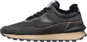 Voile Blanche Sneakers aus Veloursleder, schwarz- 43