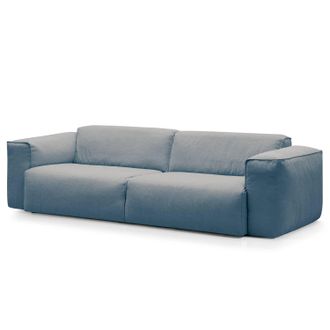 Studio Copenhagen home24 3-Sitzer Sofa Blau/Blau Webstoff Saia 251 x 71 x 102cm Modern