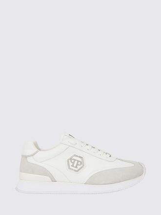Philipp Plein Baskets basses en cuir et daim avec logo Hexagon et monogramme