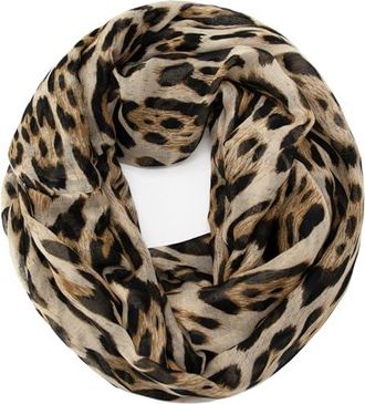 Glamexx24 &Eacute;charpe longue pour femme - Motif l&eacute;opard - &Eacute;charpe tube - Pour fille - Imprim&eacute; animal, gris