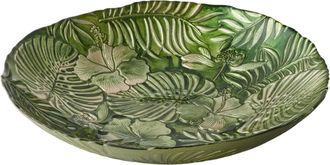 Anton Studio Designs Tropische Glasschale - Durchmesser 32,5 cm - Mehrfarbige dekorative Schale für Heim- und Urlaubsdekoration