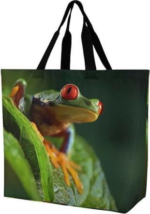 Generic Arbre &Agrave; Grenouilles De La Paix Sac A Main Femme L&eacute;ger Sacs De Courses R&eacute;utilisable Sac Fourre Tout Pour Gym Voyage Quotidienne