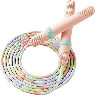 Generico Springseil, Springseil mit Perlen, Springseil mit Perlen, Speed-Springseil mit Perlen, Springseil für Gymnastik und Übungen zu Hause, P