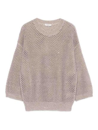 PESERICO Pull Col Rond - Marron