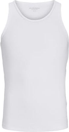 Jack & Jones Rib Tank Top Débardeur côtelé Jorislington, Blanc éclatant, XL Hommes