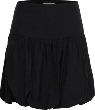 Ichi Ichi, Femme, Jupes, Noir, Taille: 46 FR Jupe noire évasée - Taille haute