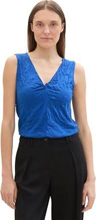 Tom Tailor 1041571 Top, 14531-shiny Royal Blue, L Femme