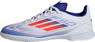 adidas Unisex Kinder F50 League Football Boots Indoor, Cloud White/Solar Red/Lucid Blue, 28 1/2 EU