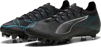 Puma Ultra 5 PRO FG/AG, Unisex Fussballschuh, PUMA Black-PUMA Silver-Bright Aqua