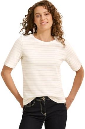 Cecil B322913 T-Shirt à Rayures, Vanilla White, M Femmes