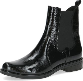 Caprice Damen Chelsea Boots Kleiner Absatz Elegant, Schwarz (Black Naplak), 37.5 EU