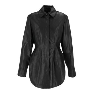 Sportmax Veste en cuir Coccole - Femme - Robes - Noir - Taille: 38 FR