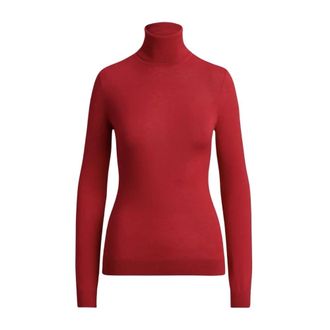 Ralph Lauren Seidenmischung Rollkragenpullover - - Knitwear - Damen - Rot - S