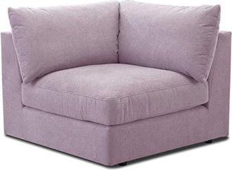 Cavadore Sofa-Modul Fiona Spitzecke / Ecke für Wohnlandschaft oder XXL-Sessel / 107 x 90 x 107 / Webstoff flieder-lila