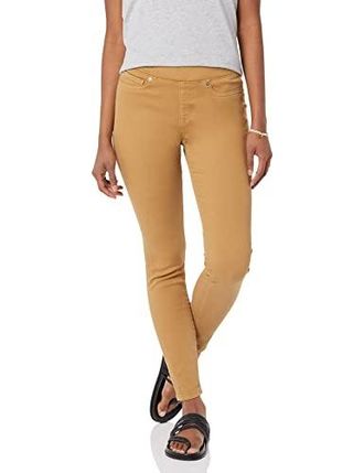 Amazon Essentials Jegging Facile à Enfiler Extensible Taille Mi-Haute - couleurs abandonnées Femme, Fauve Clair, 44 Taille courte