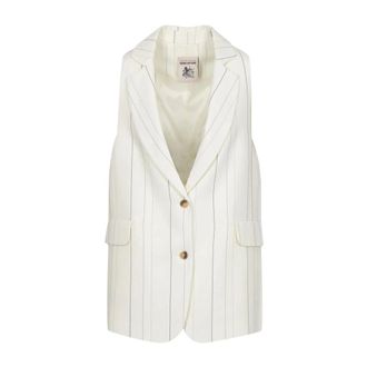 Semicouture Femme, Vestes, Beige, Taille: 34 FR Semicouture Vestes Cream+Black