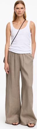 Arket Weite Leinenhose -Beige