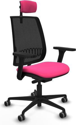 Piqueras y Crespo Ergonomischer Stuhl mit 3D-Armlehnen, h&ouml;henverstellbarer Lendenwirbelst&uuml;tze und h&ouml;henverstellbarem Kopfteil, Neigung und Neigung, ausgestattet mit Syn