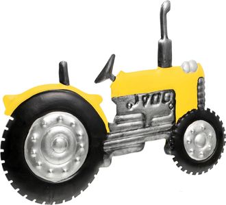 DOITOOL Eisen Traktor Wanddekoration Gelb Metall Anh&auml;nger f&uuml;r B&uuml;ro Wohnzimmer Garten Schlafzimmer Kunst Wandbehang Rustikal Vintage Bauernhof Stil