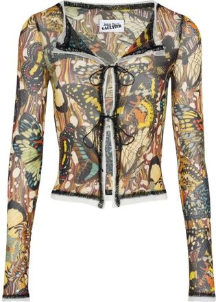Jean Paul Gaultier Femme, Tops, Multicolore, Taille: 36 FR Butterfly Cardigan