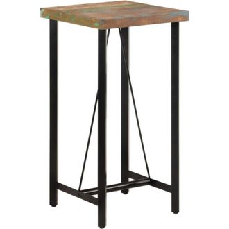 vidaXL Table de bar 55x55x107 cm bois massif de récupération et fer Vidaxl