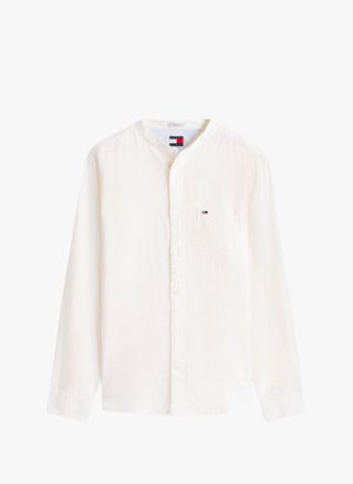 Tommy Hilfiger Chemise &agrave; col officier en lin et coton
