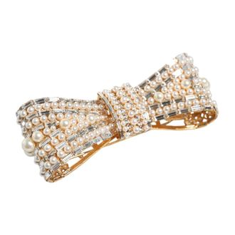 Dolce & Gabbana Kristall Schleifen Brosche Goldton - - Accessories - Damen - Gelb - ONE SIZE