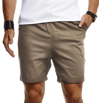 LEIF NELSON Herren Kurze Hose f&uuml;r Sommer Slim Fit Kurze Chino Herren Shorts Hose f&uuml;r M&auml;nner Kurze Jogginghose Sommer Kurze Chinohose f&uuml;r Freizeit Cargo schwarz Be