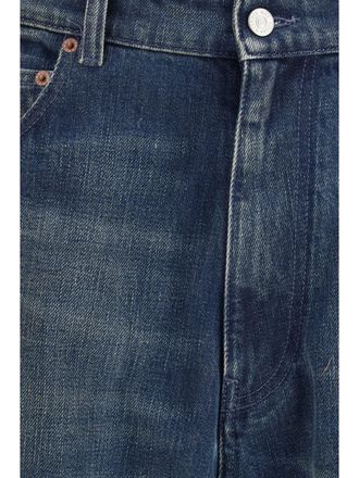 Maison Margiela Mens Five-Pocket Pants Dark Blue Cotton Jean