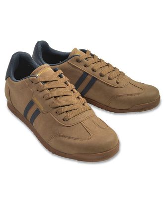 Lambretta Tackle Herren Sneaker in Taupe/Navy