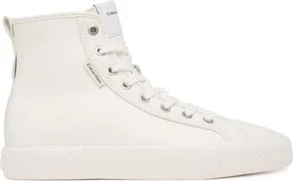 Calvin Klein Sneakers aus Stoff Vulc Lace Up Hightop Lth HW0HW03076 Wei&szlig;