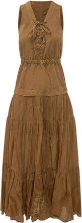 Pinko Pinko, Femme, Robes, Brun, Taille: 42 FR Casarsa Abito Voile