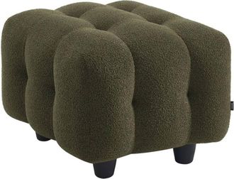 Sweeek Sitzhocker Fu&szlig;hocker mit strukturiertem Boucl&eacute;bezug f&uuml;r 2-Sitzer Sofa Leon