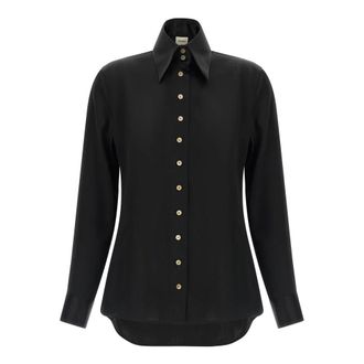 Khaite Femme, Blouses et Chemises, Noir, Taille: 38 FR The Ivy Shirt
