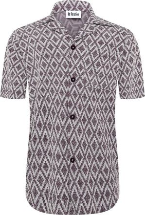 On Vacation Strick-Kurzarmhemd mit Ornament-Print in