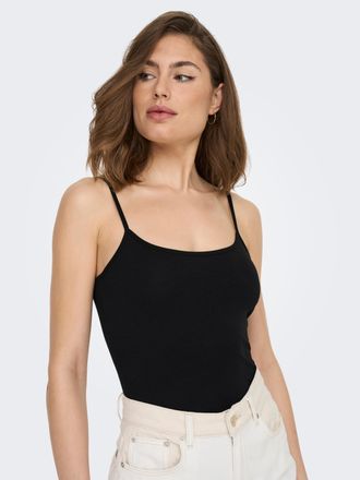Jacqueline de Yong Tanktop JDY JDYAVA SINGLET JRS NOOS, Damen, Gr. XL, schwarz, Jersey, Obermaterial: 95% Baumwolle, 5% Elasthan, unifarben, regular fit h&uuml;ftlang, Rundha