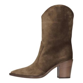 Gianvito Rossi Denver Suede Stiefeletten - - Shoes - Damen - Braun - 40 EU
