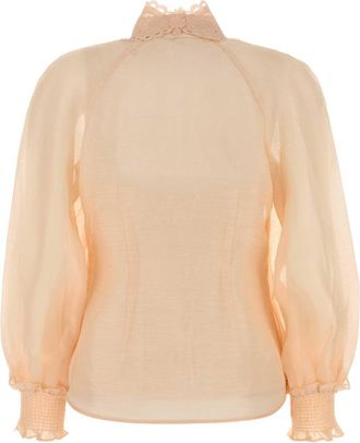 Zimmermann Collared Blouse - Peach