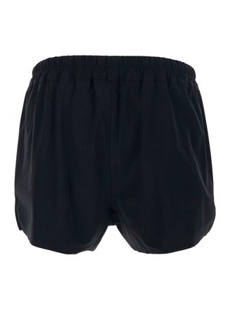 Rick Owens Mens One-Piece Swimsuit, Black Tech Fabric Nylon Beachwear Sea Clothing
