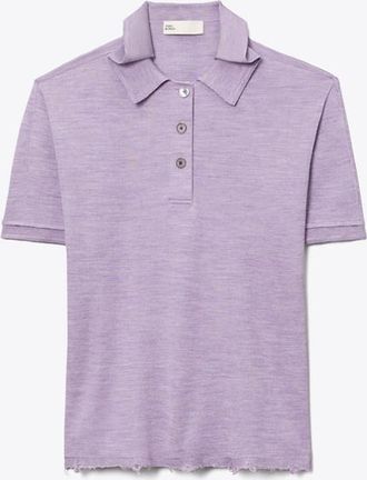 Tory Burch Damen Oversized Silk Polo