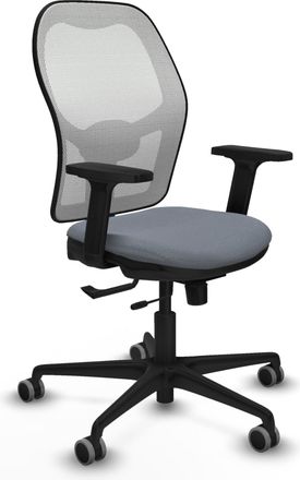 Piqueras y Crespo B&uuml;rostuhl, Grau und Wei&szlig;, 2D-Armlehnen, h&ouml;henverstellbare Lendenwirbelst&uuml;tze, ausgestattet mit Syncro/Traslack und Schaumstoff, Wei&szlig;/Grau