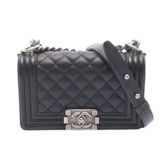 Chanel Pre-owned Sac bandouli&egrave;re Boy en cuir caviar - Femme - Pre-owned - Noir - Taille: ONE Size