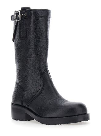 Dries Van Noten Womens Boots Ws262-82 Calf Leather Black
