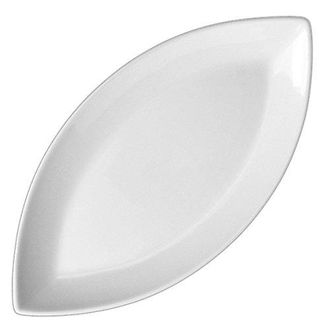 Holst Porzellan BAT 005 Platte oval 25 x 12 cm Schiffchenform Bateau, wei&szlig;, 25 x 12 x 2 cm