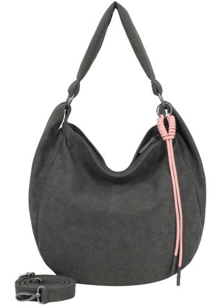 Fritzi Aus Preu&szlig;en Fritzi Sue01 Suede Jacky Soft Espresso Hobo Handtasche Kunstleder Damen Umh&auml;ngetasche Festival City vegan Suede-Optik Kordelanh&auml;nger 31 x 29 x 12 cm, 