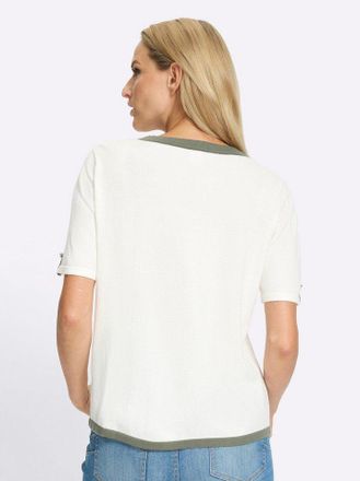 Heine Strickpullover Pullover Kurzarm Feinstrick