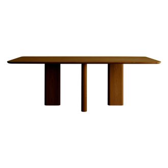 Gabrielle Paris Table &agrave; diner rectangulaire finition Teck Joe Gabrielle Paris